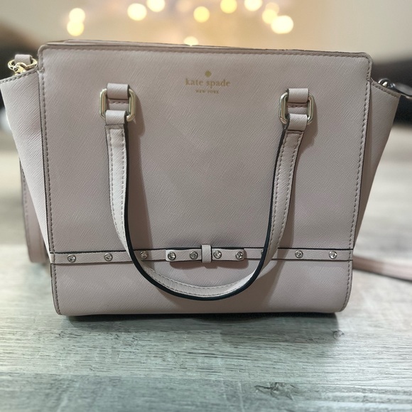 kate spade | Bags | Kate Spade Crossbody Rhinestone Bow Light Pink ...